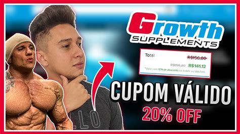NOVO CUPOM DE DESCONTO GROWTH SUPPLEMENTS 20 OFF OUTUBRO 2022