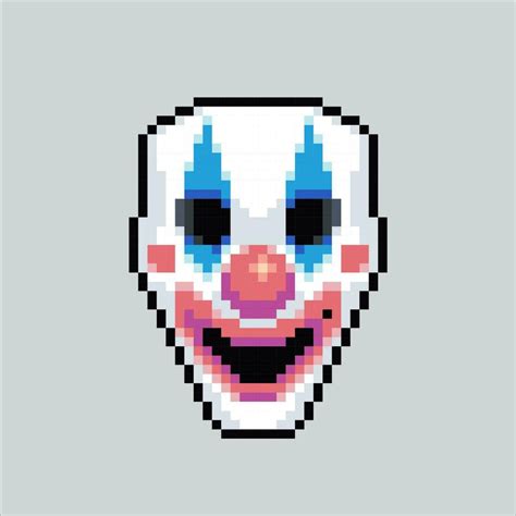 Mask Pixel Art Clownpixelated Clown Mask Design For Logo Web Mobile