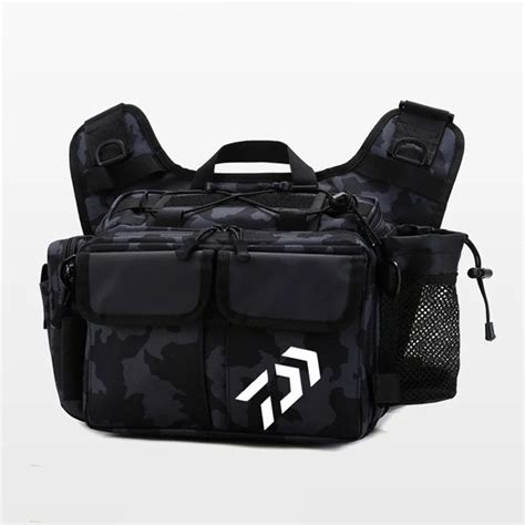 다이와 다기능 낚시 태클 백 싱글 숄더 크로스바디 백 허리 팩 물고기 미끼 장비 유틸리티 보관 낚시 가방 Aliexpress