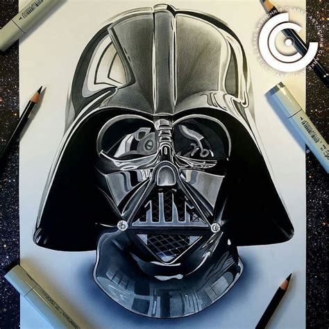 World Of Pencils On Instagram “darth Vader Copic Marker And Polychromo