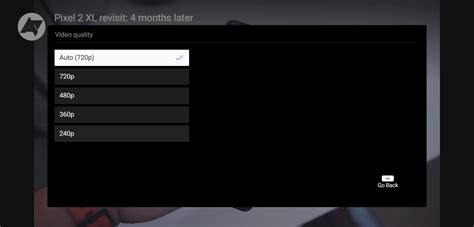 Youtube For Android Tv Adds Manual Resolution Selection Starts Rolling