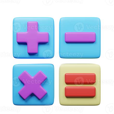 Mathematics Icon D Render Isolated On Transparent Background PNG