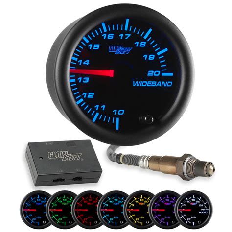 Glowshift Black 7 Color Needle Wideband Air Fuel Ratio Afr Gauge W Data