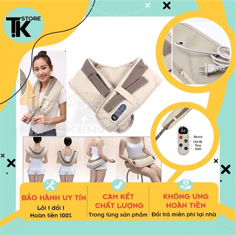 Máy Massage đấm Lưng Vai Cổ Gáy đai Massage Toàn Thân Cao Cấp Bảo Hành