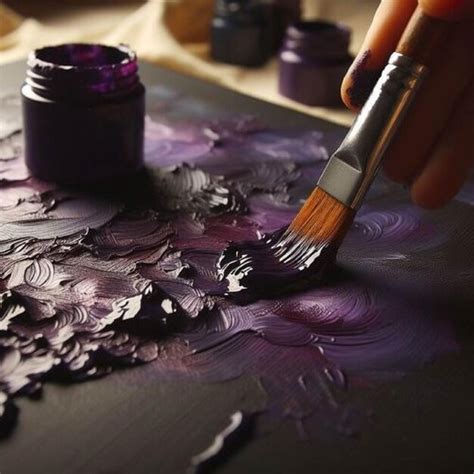 A Deep Purple Canvas Creation Premium Ai Generated Image