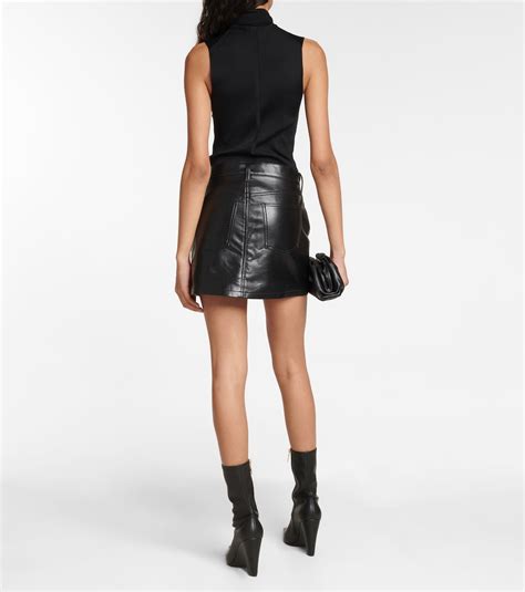 Faux Leather Miniskirt In Black Agolde Mytheresa