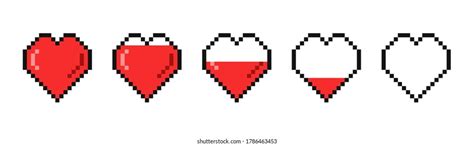 Pixel Art Health Bar Level Icon Stock Vector Royalty Free 2448826633