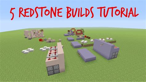 5 Redstone Builds Minecraft Tutorial YouTube