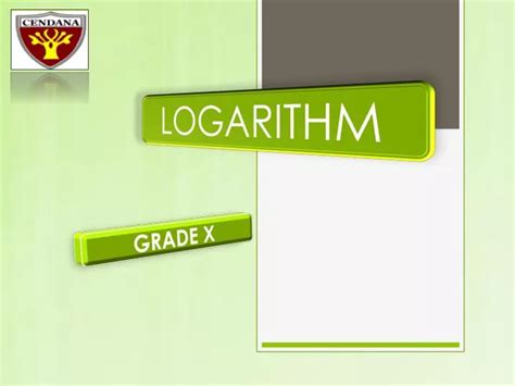 PPT LOGARITHM PowerPoint Presentation Free Download ID