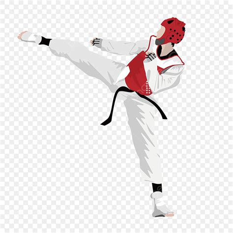 Taekwondo Vector PNG Images Vector Taekwondo Action Taekwondo