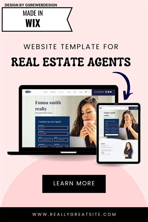 Real Estate Website Wix Website Template Website Design Professional