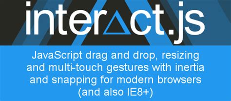 JavaScript Drag And Drop Resizing And Multi Touch Gestures With
