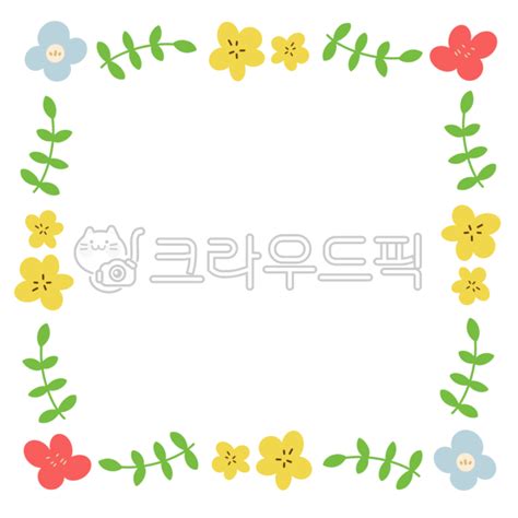 테두리 메모지 액자 꽃 프레임 사진 이미지 일러스트 캘리그라피 오름동산작가