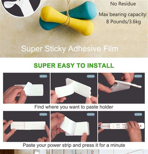 1pcs Self Adhesive Socket Fixer Wall Hanging Power Strip Holder Fixator Plug In Wall Mounted