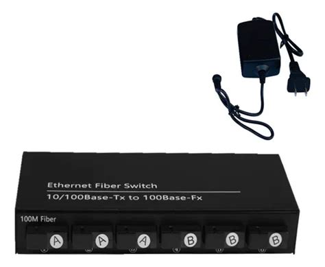 Switch Conversor De Mídia De Fibra Óptica 6 Portas Parcelamento Sem Juros