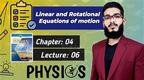 relation between linear and angular equation of motion class 11 ch