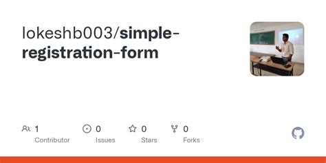GitHub Lokeshb003 Simple Registration Form