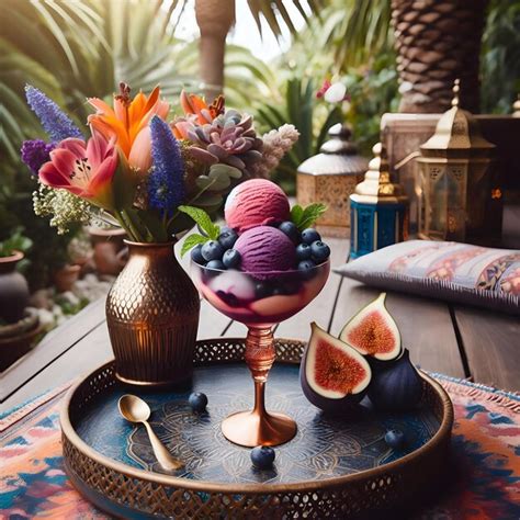 Exotic Dessert Premium Ai Generated Image