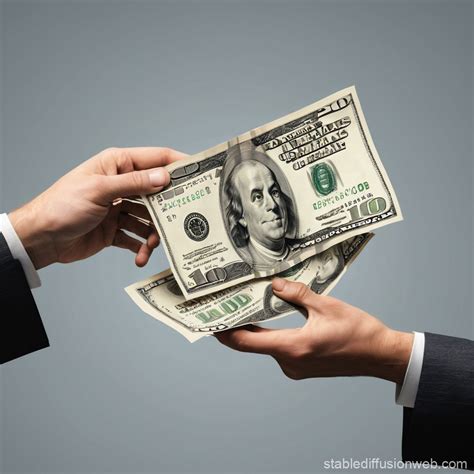 Hand Passing Wad Of Dollars Stable Diffusion Online