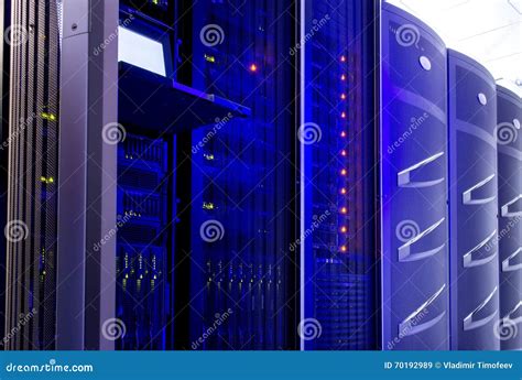 Server Hardware For The Data Center With The Control Terminal Stock Server Hardware For The Data Center With The Control Terminal Stock