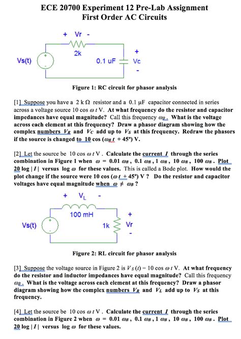 Solved Ece 20700 Experiment 12 Pre Lab Assignment First
