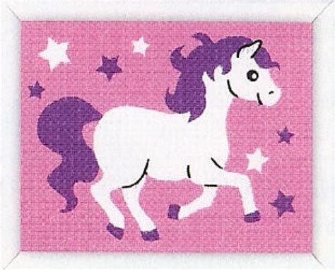 Kits Canevas Enfants Kits Canevas Vervaco 12 5 X 16 Cm Cheval Blanc