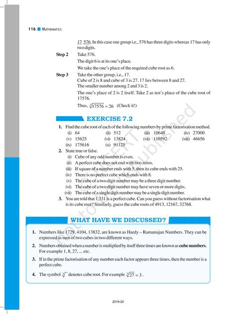 Cubes And Cube Roots NCERT Book Of Class Mathematics