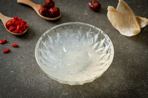 Premium Photo Edible Bird S Nest Soup In Glass Bowl