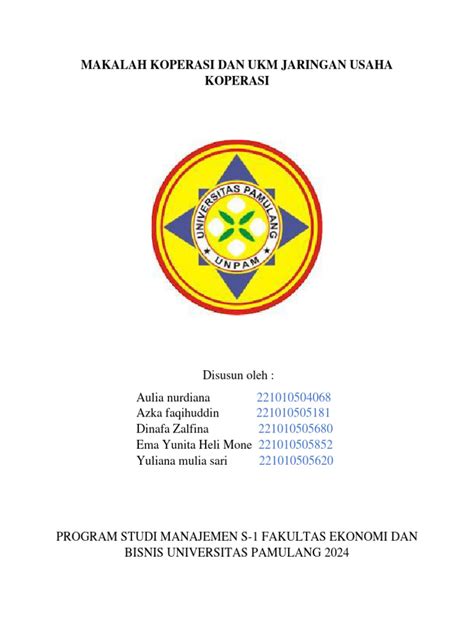 Makalah Koperasi Dan Ukm Jaringan Usaha Koperasi Pdf