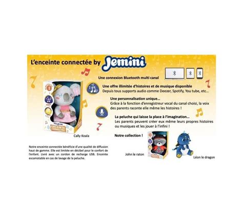 Cally Mimi Koala Peluche Avec Enceinte Connectee H21 Cm Décoration et
