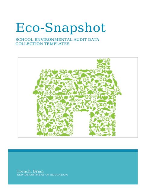 Eco Snapshot School Environmental Audit Data Collection Templates Doc
