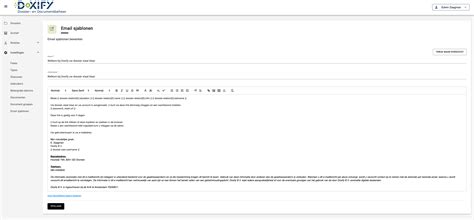 E Mail Integratie Doxify