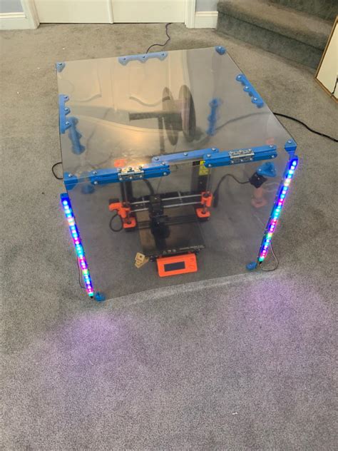Modular Right Angle RGB LED Bracket For Printer Enclosure By Apalrd