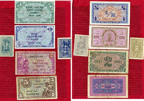 Lot 5 Pfennig bis 5 DM Kopfgeld 1948 Bundesrepublik Deutschland Lot von ...
