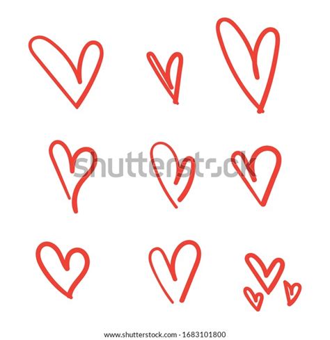 하트 손을 그린 러브 하트 스톡 벡터 로열티 프리 1683101800 Shutterstock