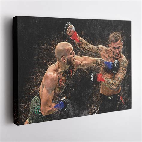 Conor Mcgregor Vs Dustin Poirier Ufc Canvas Wall Art Print Mma Fight
