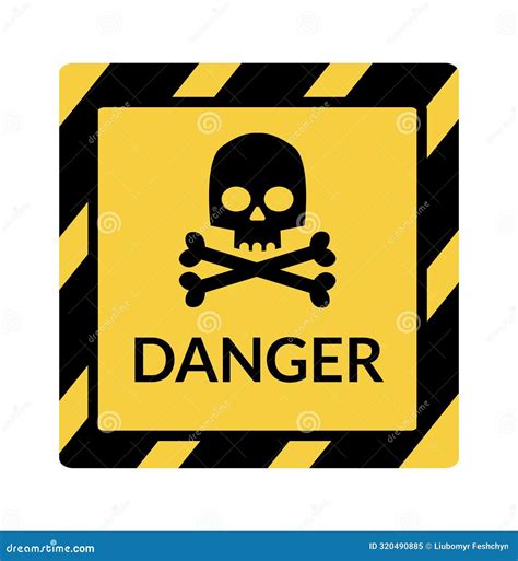 Danger Warning Board Icon Caution And Dangerous Area Yellow Sign For