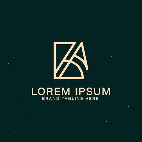 Plantilla De Logotipo Ba Ab De Letra Plana Vector Premium