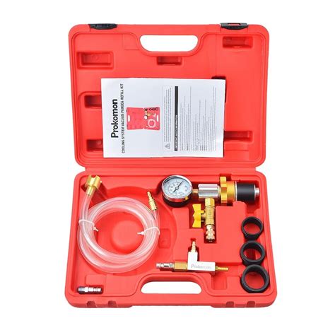 Prokomon Cooling System Vacuum Purge Radiator Coolant Refill Tool Kit Automotive