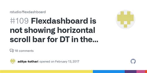 Flexdashboard Is Not Showing Horizontal Scroll Bar For Dt In The Browser Issue Rstudio