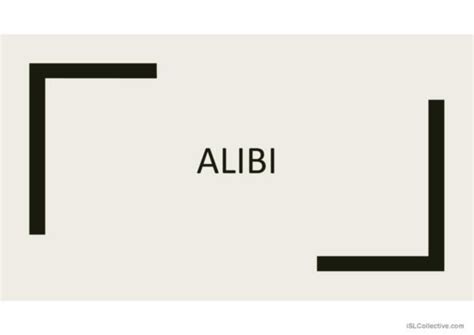 4 Alibi English Esl Powerpoints