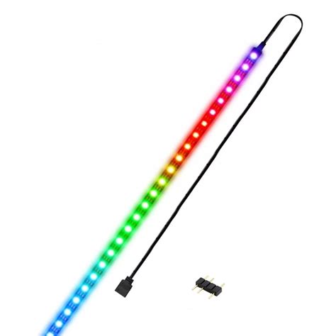 Fita De Led Para Computador Led Argb 5v 3 Pinos Gabinete Gamer 500mm