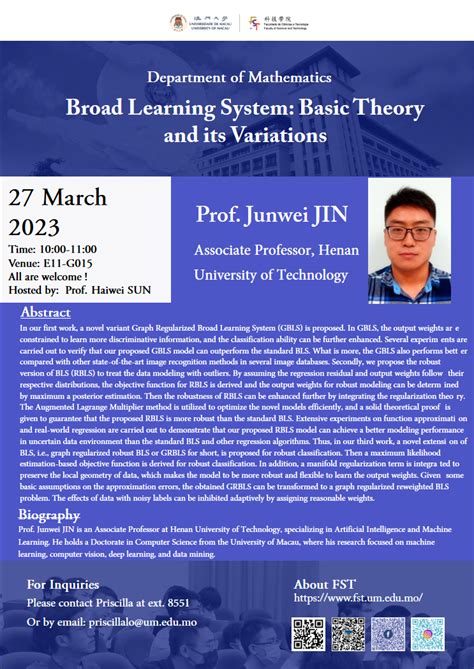 broad learning system basic theory and its variations prof junwei jin