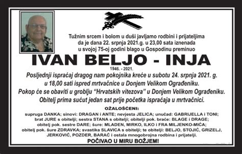 Ivan Beljo Inja 1946 2020