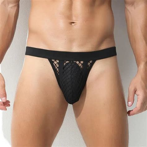 Mens Sexy Underwear Mesh Striped Side Show Briefs Oh My