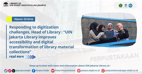Responding To Digitization Challenges Head Of Library “uin Jakarta