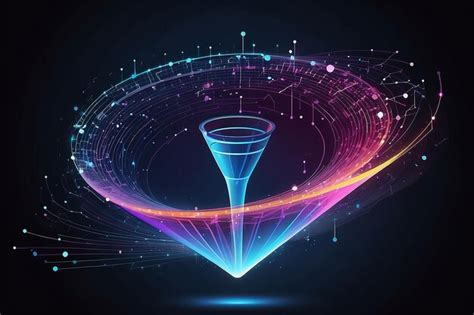 Premium Photo Big Data Vector Background Data Funnel Ai Network Quantum Technology Bigdata
