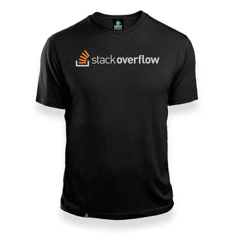 Camisa StackOverflow Preta Caneca Do Dev Canecas E Produtos De