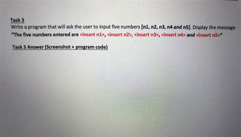 Solved Task 1 Write A Python Program That Will Read Any