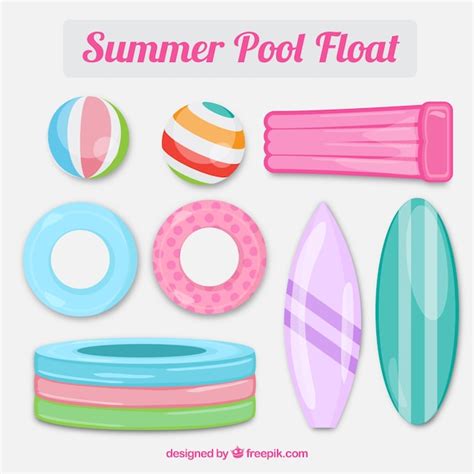 Pack Of Pool Floats Vector Free Download